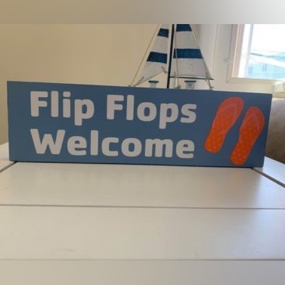 Accents | Flip Flops Welcome Home Decor Sign | Poshmark